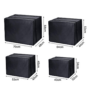 Fixiooz Air Conditioner Cover for Outside Unit,Water-Resistant Outdoor Window Square AC Cover, Outside Window Protection Cover Winter AC Cover 17X13X12 Inches, Black