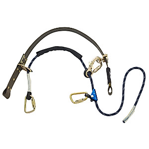 3M DBI-SALA Cynch-Lok 1204057 Fall Restriction Device, With Rope Lanyard For Distribution Poles Up To 18.5-Inch Dia., 58-Inch Circ., Brown/Blue