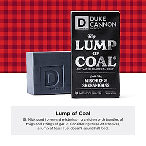 Duke Cannon Supply Co. Big Brick of Soap Bar for Men Holiday Edition - Big Lump of Coal (Bergamot & Black Pepper Scent), 10 oz. (1 Pack)