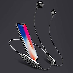 Wireless Earbuds Bluetooth 5.0 Headphones,BT-95 Magnetic Hanging Neck in Ear Earphone with Mic Premium Deep Bass Headset for Sport Black One Size