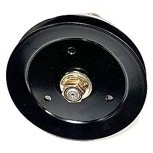 LAWN & GARDEN AMC 3 Spindle Assemblies with Pulleys - Compatible with: eXmark Spindle 103-1140, Pulley 1-633010 (6.3" OD) for Lazer Z with 52" and 60" Decks, S/N 260000-319000