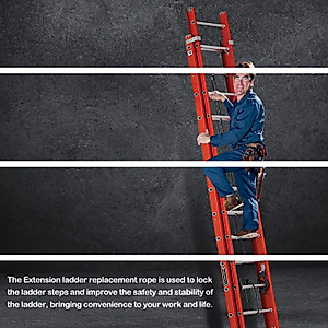 AC30-2 Extension Ladder Replacement Rope 40FT for Werner Fits All Aluminum & Fiberglass Extension Ladders Parts #6316509 (1 Pack)