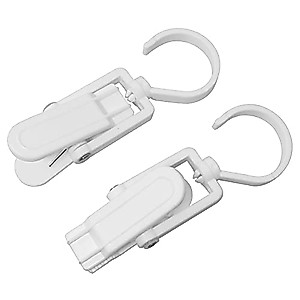 ZRM&E 10pcs Laundry Hooks Clip White Plastic Clothes Pegs Towel Socks Hanging Pegs Laundry Hangers Store Drapery Clips