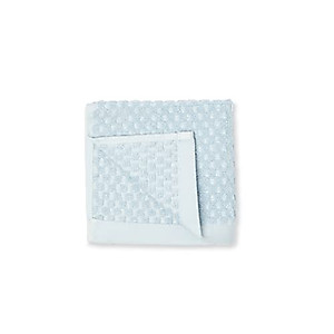 Amazon Basics Odor Resistant Textured Wash Cloth, 12 x 12 Inches - 12-Pack, Light Blue