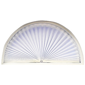 Redi Shade No Tools Original Arch Light Filtering Pleated Fabric Shade White, 72 in x 36 in