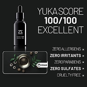 ZOUSZ Black Oud Beard Oil for Men, Beard Moisturizer & Conditioner, Non-Greasy Men's Beard Care Essential, Growth Enhancer Natural Beard Oil, 1 Fl Oz Dropper Bottle