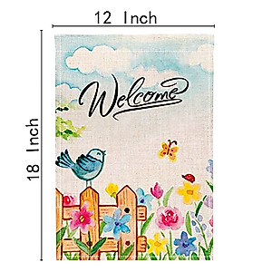 QXQIANXIYE 2 Pack Summer Garden Flags Double Sided 12×18 Inch Small Yard Flag Outside Décor for Farmhouse