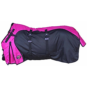 CHALLENGER 70" 1200D Turnout Lightweight Bellyband Rain Horse Winter Blanket Sheet 383B