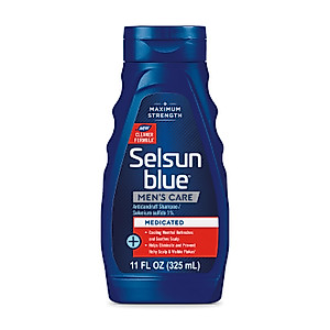 Selsun Blue Men's Care Medicated Antidandruff Shampoo, Maximum Strength Scalp Treatment With Selenium Sulfide, 11 fl. oz.