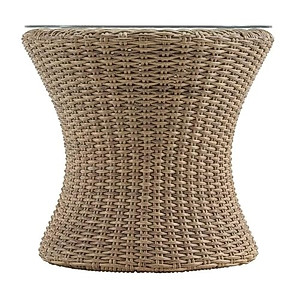 Strafford 100% All-Weather Aluminum Wicker Outdoor Furniture Set - 2 Removable Cushioned Chairs and 18 in. H Cocktail Table for Garden Patio Porch Balcony