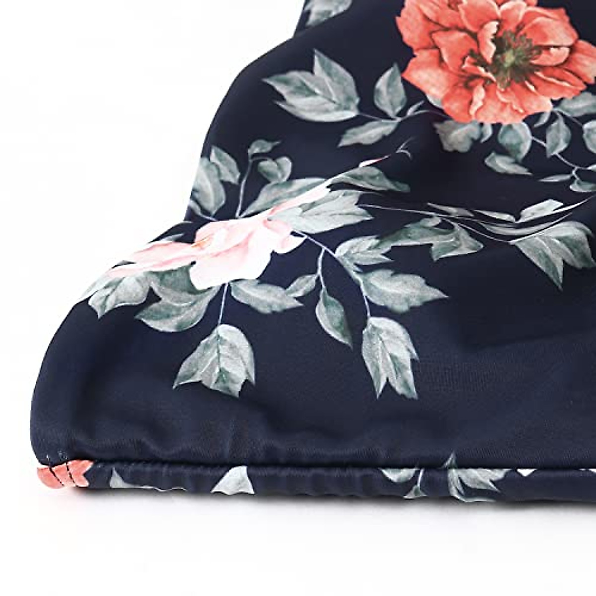 OMKAGI Women Bandeau Bikini Swimsuits Cheeky Off Shoulder Bathing Suit(XL,38-Floral)