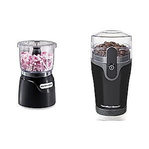 Hamilton Beach Electric Vegetable Chopper & Mini Food Processor, 3-Cup, 350 Watts & Fresh Grind Electric Coffee Grinder