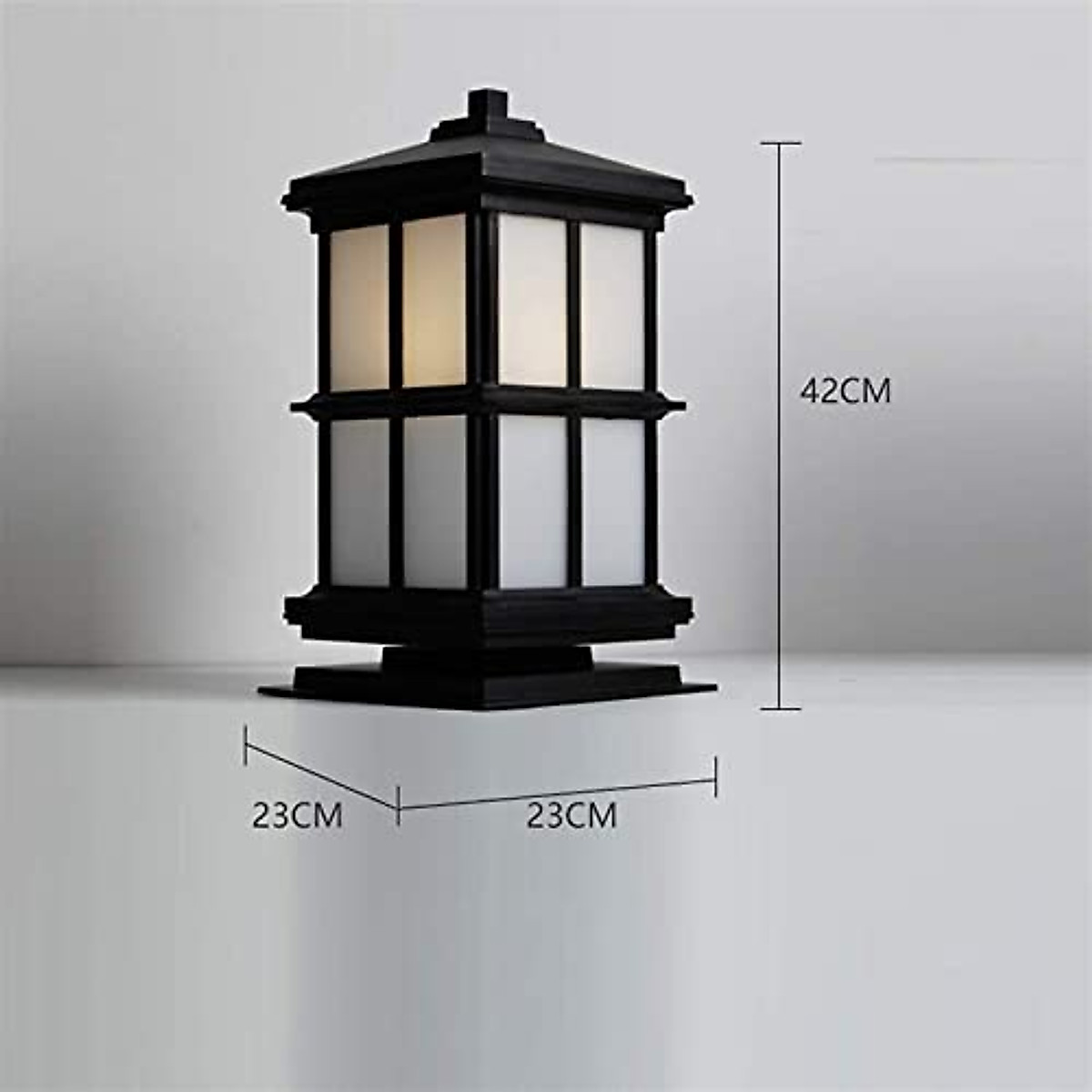 European wall light Simple Chinese Column Lamp Antique Classic Post Light Door Garden Light Waterproof Super Bright Villa Wall Home Door Light E27 Decorative Lighting European Fence Garden Gate Post L