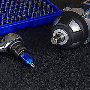 Neiko 30275A Impact Wrench Adapter for Ratchet-Wrench Drivers, 1/2-Inch-Drive Female to 1/4-Inch Hex Converter, Quick-Change Chuck, CrMo Steel