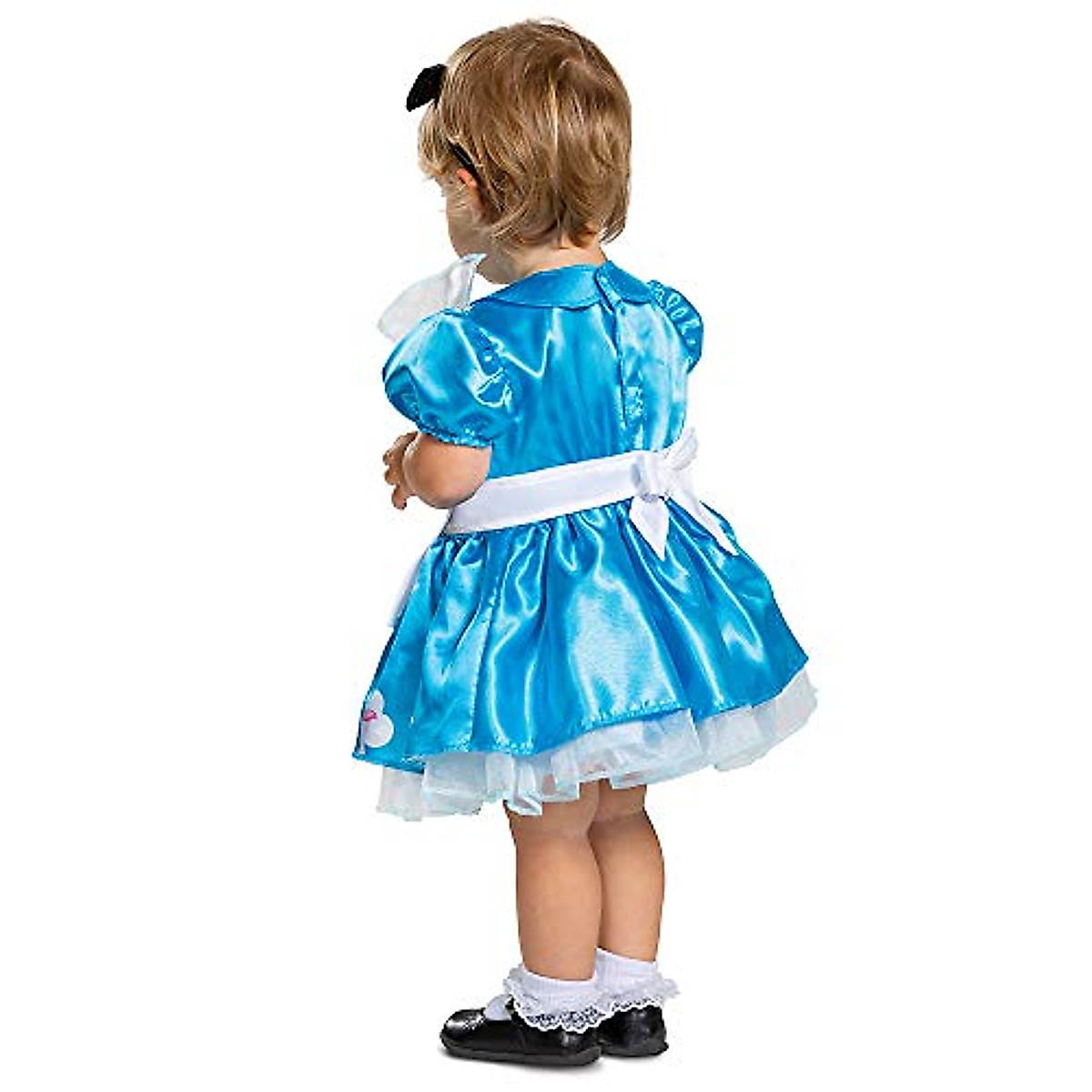 Disguise Baby Girls' Disney Alice in Wonderland Infant Costume, Blue & White, 6-12 Month