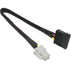 COMeap (3-Pack) SATA Power Cable for Lenovo Motherboard, ATX 4 Pin to SATA Hard Drive HDD Power Adapter Extension 12-inch(30cm)