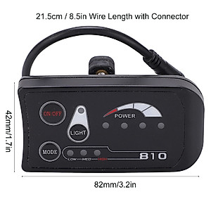 Shanrya LED Display Control Panel, Waterproof 36V 48V LED Display Panel S810 Sensitive Buttons for JN Controller for Pasion Electric Bike Motor