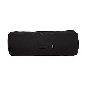 Stansport Zippered Canvas Deluxe Duffel Bag - Black (1233)
