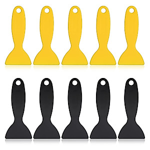 10 Pcs Plastic Scraper,Plastic Spatula Paint Scrapers Flexible Resin Scraper Putty Knife Air Bubble Remover Sticker Installation Tool for 3D Printing Resin Removal,Spackling,Patching,Decal,Wallpaper