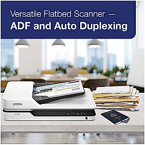 Epson DS-1630 Document Scanner: 25ppm, TWAIN & ISIS Drivers, 3-Year Warranty with Next Business Day Replacement