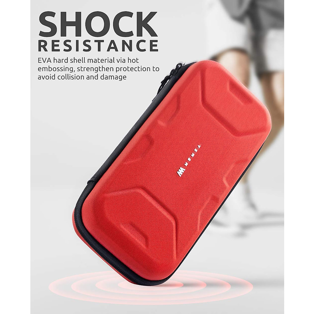 Mumba Carrying Case for Nintendo Switch OLED & Nintendo Switch, [Plus Version] Portable Protective Travel Carry Handbag Pouch for Blade/Battle Case [Large Capacity] (Red)