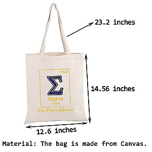 PWHAOO Sigma Gamma Rho Tote Bag Sigma Greater The Prissy Element Tote Bag Sgrho Educator Gift  (Sigma Greater TOTE)