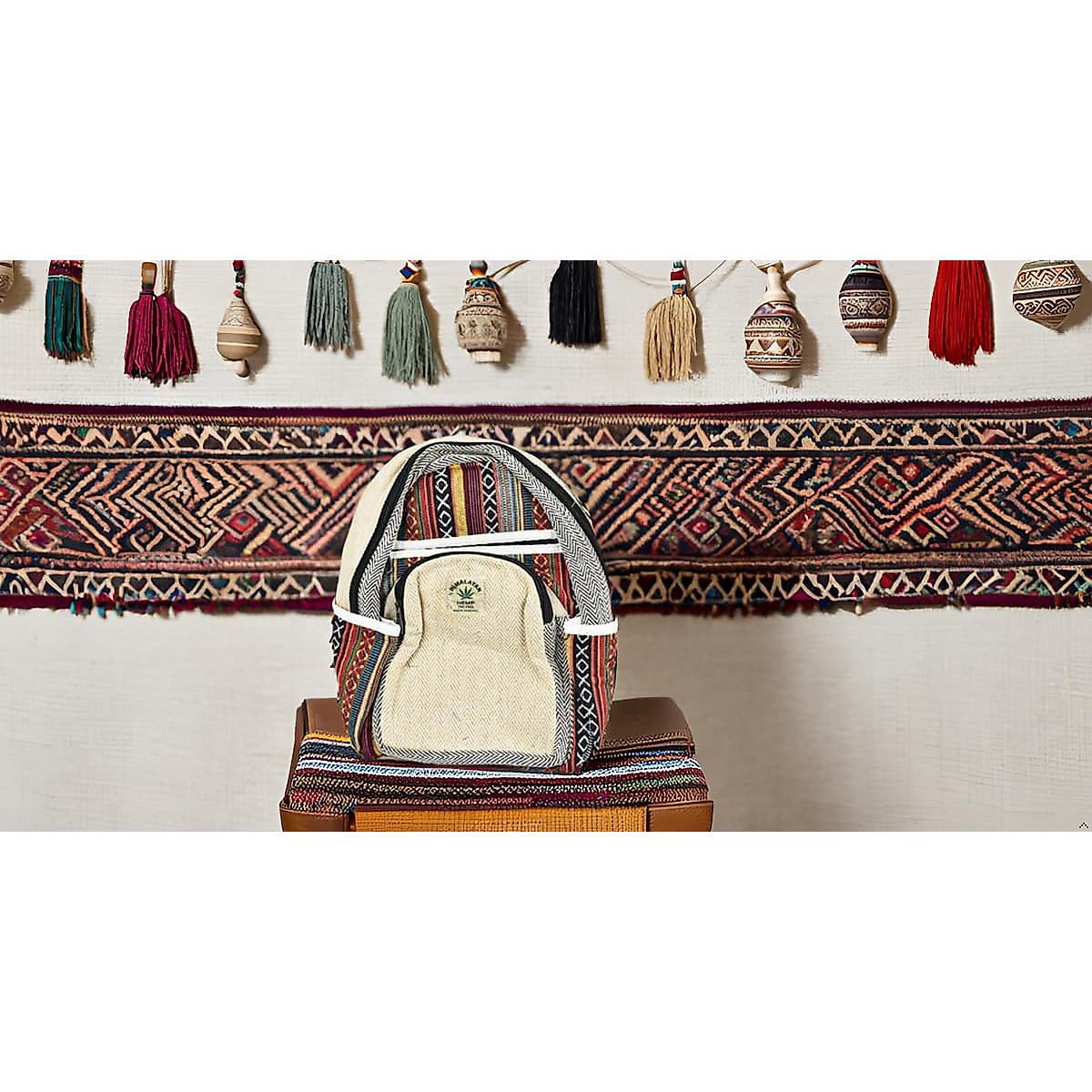 Threadheads Himalayan Hemp Woven Mini Backpack - 11" x 13"