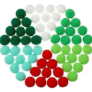 WILLBOND 120 Pieces Christmas Felt Balls 3 cm Colorful Felt Pompom Balls Handmade Felted Pompoms DIY Christmas Holiday Decor for Christmas Garlands DIY Decoration (Multiple Colors)