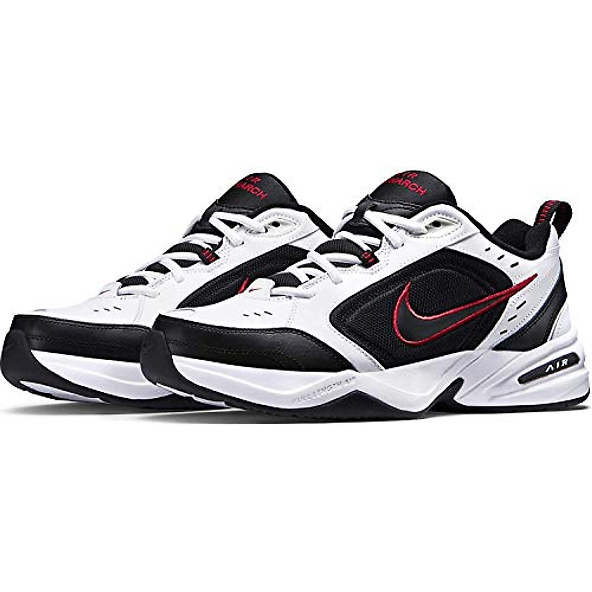 Nike Air Monarch IV Training Shoe (4E) - White/Black/Varsity Red, Size 9 US