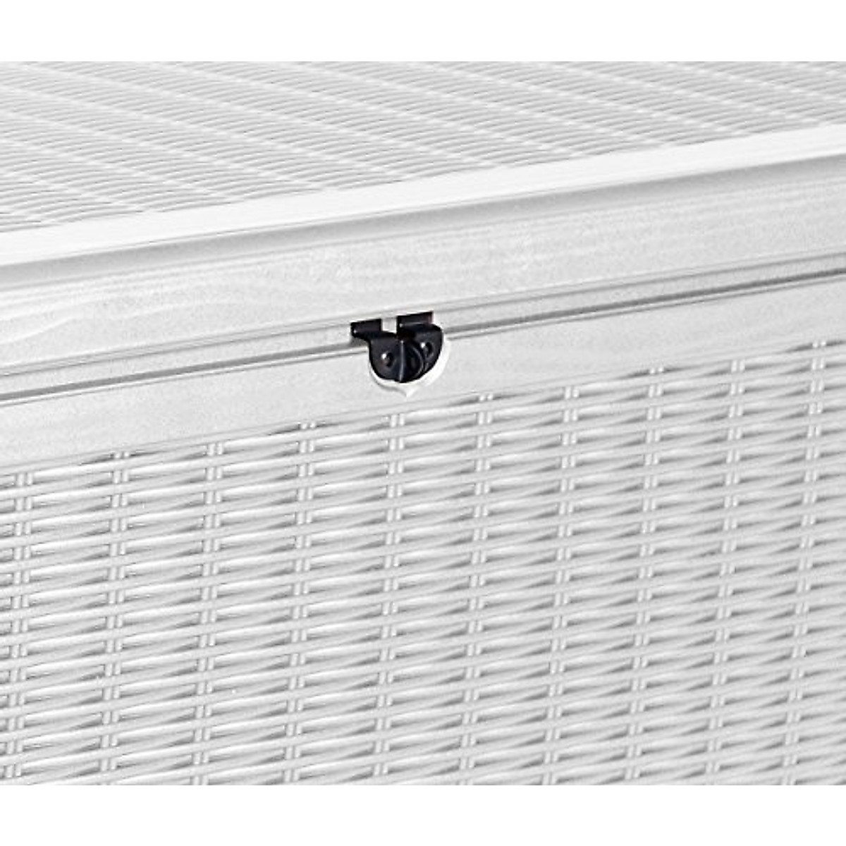 Keter Sumatra 135 Gallon Resin Rattan Look Outdoor Deck Box for Patio Furniture Cushions, Garden Tools, Toys, and Pool Storage