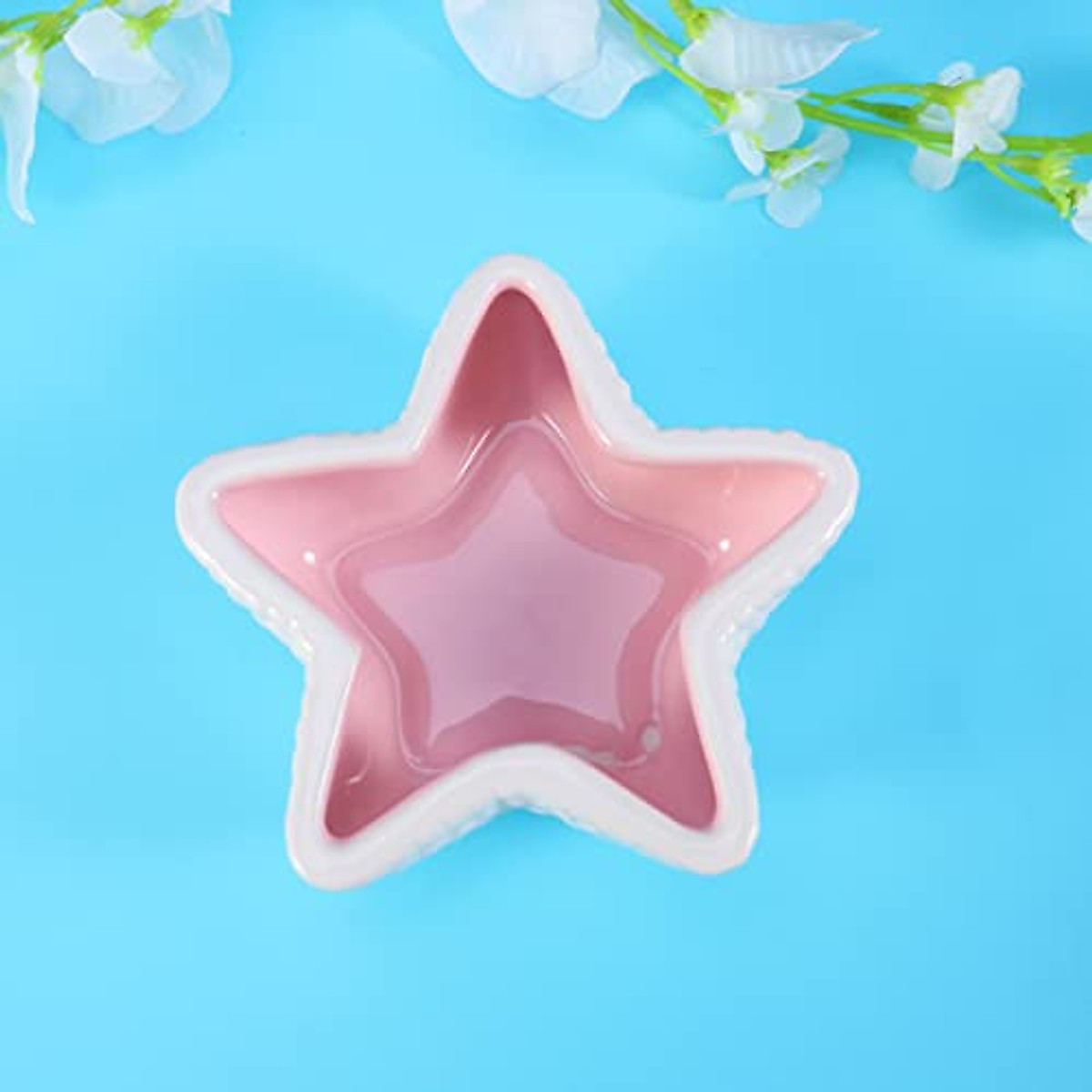 POPETPOP Pet Feeding Bowl Ceramic Feeding Bowl for Hamster Small Pet (Pink)