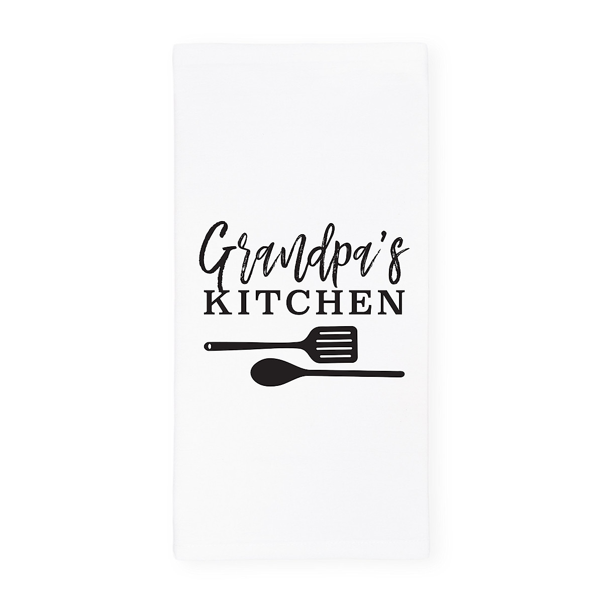 The Cotton & Canvas Co. Grandpa's Kitchen Soft and Absorbent Kitchen Tea Towel, Flour Sack Towel and Dish Cloth