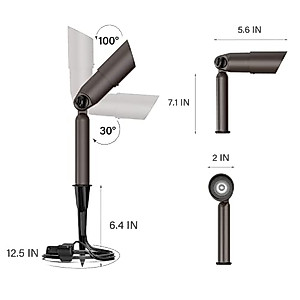GOODSMANN 8PK Low Voltage Landscape Lighting Kits 8PK Floodlight & Spotlight 3W LED 200 Lumen Replaceable Bulbs 3000K Warm White 12V AC Tree Lights Garden Up Light Hardwired Lighting Cable Connectors