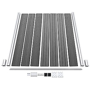 Pool Gate Safety Yard Fencing Gate Door for Backyard Garden Outdoor Dog Chicken Privacy Fence Gate for Dirt Concrete Garden Fence WPC 70.9"x73.2" Gray