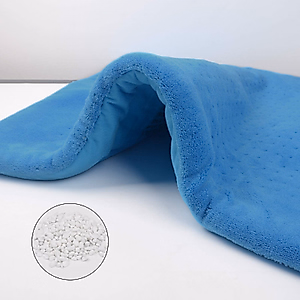 Weighted Heating Pad Fast-Heating Technology for Back/Waist/Abdomen/Shoulder/Neck Pain and Cramps Relief - Moist and Dry Heat Therapy with Auto-Off Hot Heated Pad by GOQOTOMO (19 * 24", Blue)