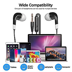 SP SOUNDPRETTY Kids Earbuds with Microphone 30 Pack, Bulk Earphones Headphones with Microphone Stereo Disposable Earbuds for Kids Students Classroom Schools