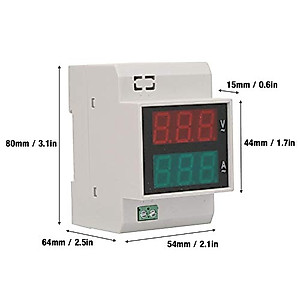 YWBL-WH Ammeter,Power Meter Digital Energy Meter LED Active Multi-Functional Power Meter for Measuring The AC Voltage and Current Din Rail with LED Display(AC80-300/100A)