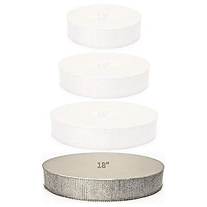 Occasions Bling Wedding Cake Stand (Holds 150 lbs) Cupcake Base, Decorative Centerpiece for Parties (18'' Round, Silver)