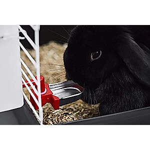 No-Drip 32 Oz Small Animal Drinking Bottle with Metal Cup for Small Pet/Bunny/Ferret/Hamster/Guinea Pig/Rabbit/Chinchilla/Mouse/Rat. BPA-Free.