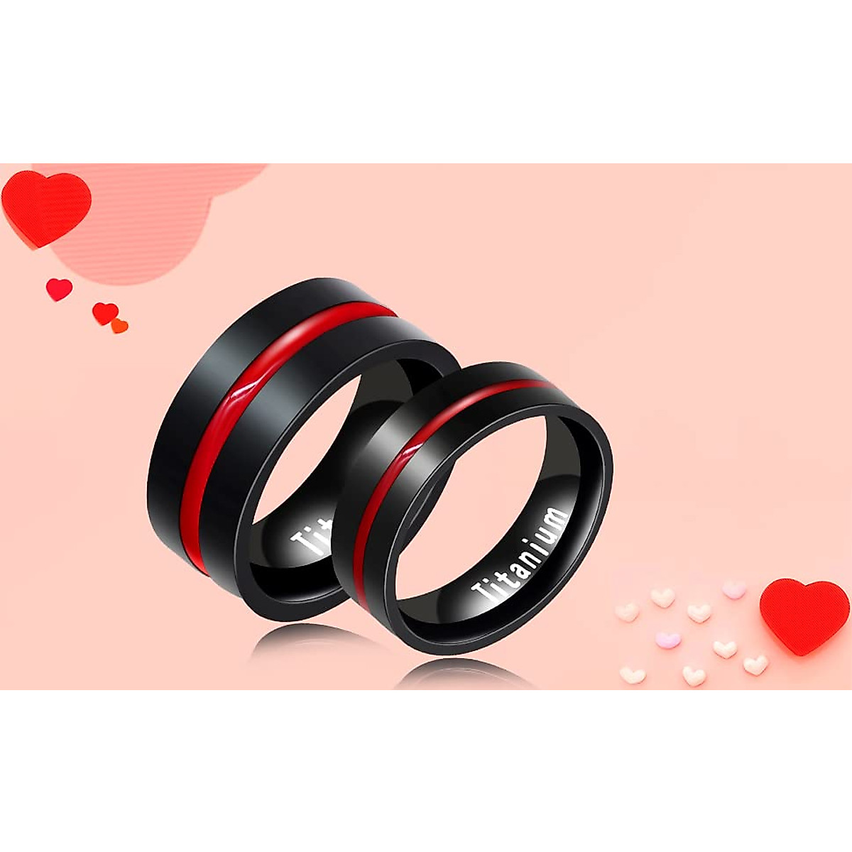 Uloveido 6mm Stainless Steel LGBT Pride Ring for Lesbian & Gay LGBTQ Pride Wedding Engagement Band Y1599 (Women, Size 8)