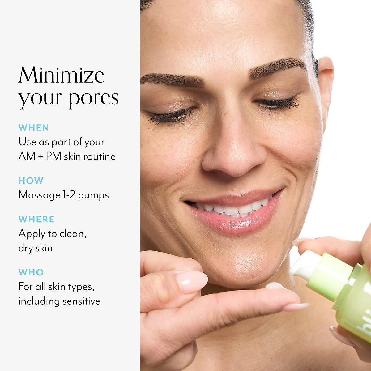 Bliss Niacinamide Disappearing Act Pore Serum | Reduces Pores & Smooths Skin | Infused with Vitamin B3 & Green Tea | Dermatologist Tested | Vegan & Cruelty-Free | 1 Fl Oz