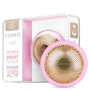 FOREO UFO Face Mask Treatment, Full LED Spectrum & Red Light Therapy For Face, Warming, Face Moisturizer, Dark Spot & Acne Scar Treatment For Face, Anti Aging, Nourishing, Pearl Pink