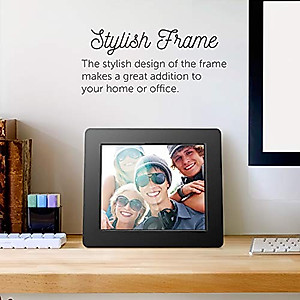 Aluratek 8 Inch LCD Digital Photo Frame with Auto Slideshow Using USB SD/SDHC (ADPF08SF) - Black