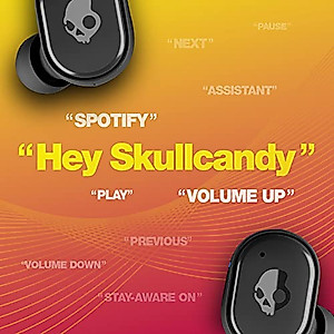 Skullcandy Grind True Wireless In-Ear Bluetooth Earbuds Compatible with iPhone and Android / Charging Case and Microphone / Great for Gym, Sports, and Gaming, IP55 Water Dust Resistant - Black