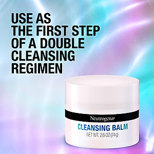 Neutrogena Makeup Melting Cleansing Balm, Face Cleansing Balm to Gently Melt Away Dirt, Oil, Makeup & Waterproof Mascara Leaving Skin Soft & Conditioned, Fragrance- & Paraben-Free, 2.6 oz