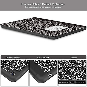 Soke for iPad 10.2 Case with Pencil Holder for iPad 9th Generation 2021/8th Gen 2020/7th Gen 2019-Premium Shockproof Case with Soft TPU Back Cover & Auto Sleep/Wake for iPad 10.2 Inch,Book Black