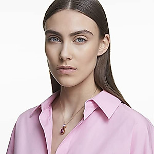 SWAROVSKI Orbita necklace, Drop cut crystal, Multicolored, Gold-tone Finish