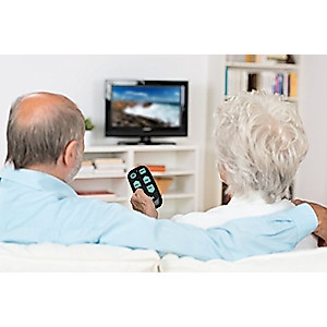 Universal Big Button TV Remote - DT-R08B EasyMote | Backlit, Easy Use, Smart, Learning Television & Cable Box Controller, Perfect for Assisted Living Elderly Care. Black TV Remote Control