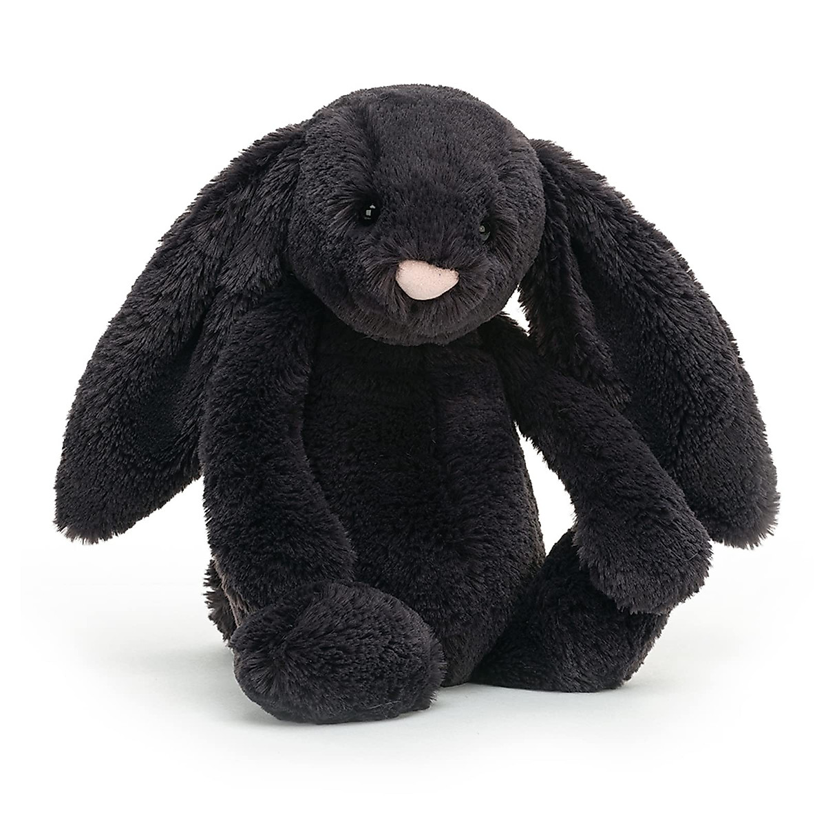 Jellycat Bashful Inky Black Bunny Stuffed Animal, Medium