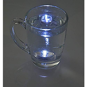 SAMYO Set of 12 Waterproof Wedding Submersible Battery LED Tea Lights Underwater Sub Lights- Wedding Centerpieces Party Decorate (White)